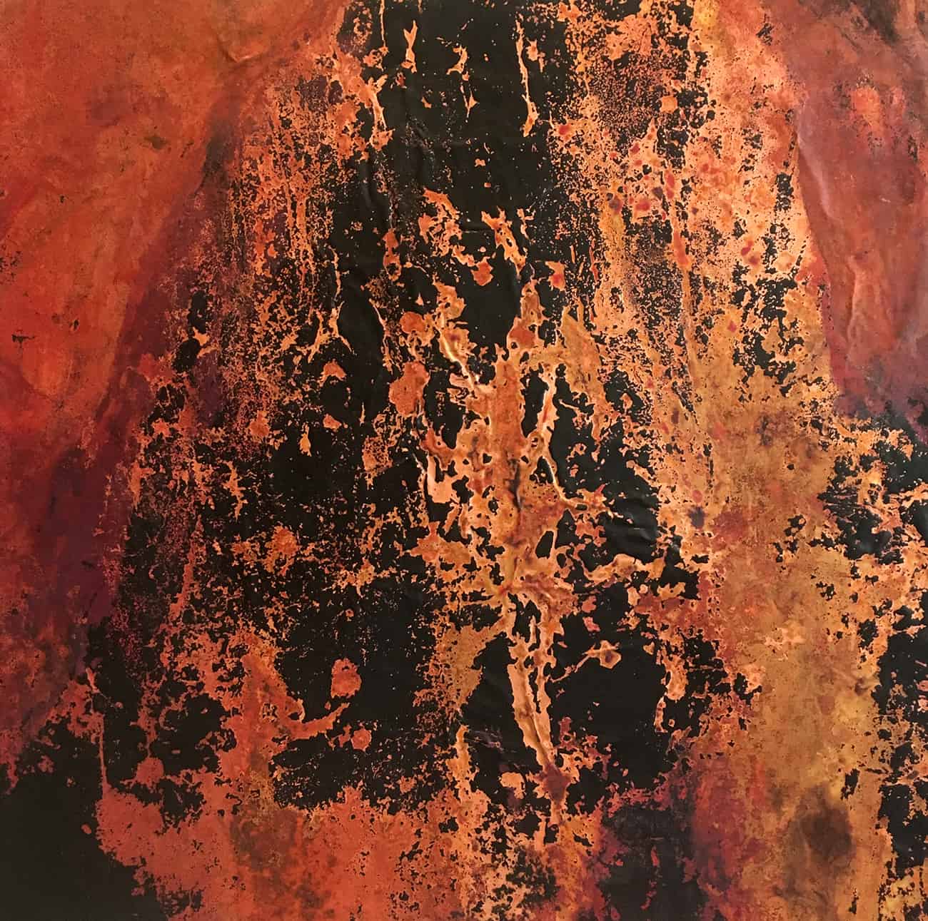 Copper Abstract: Rain on the Window | ArtMatch Online Gallery